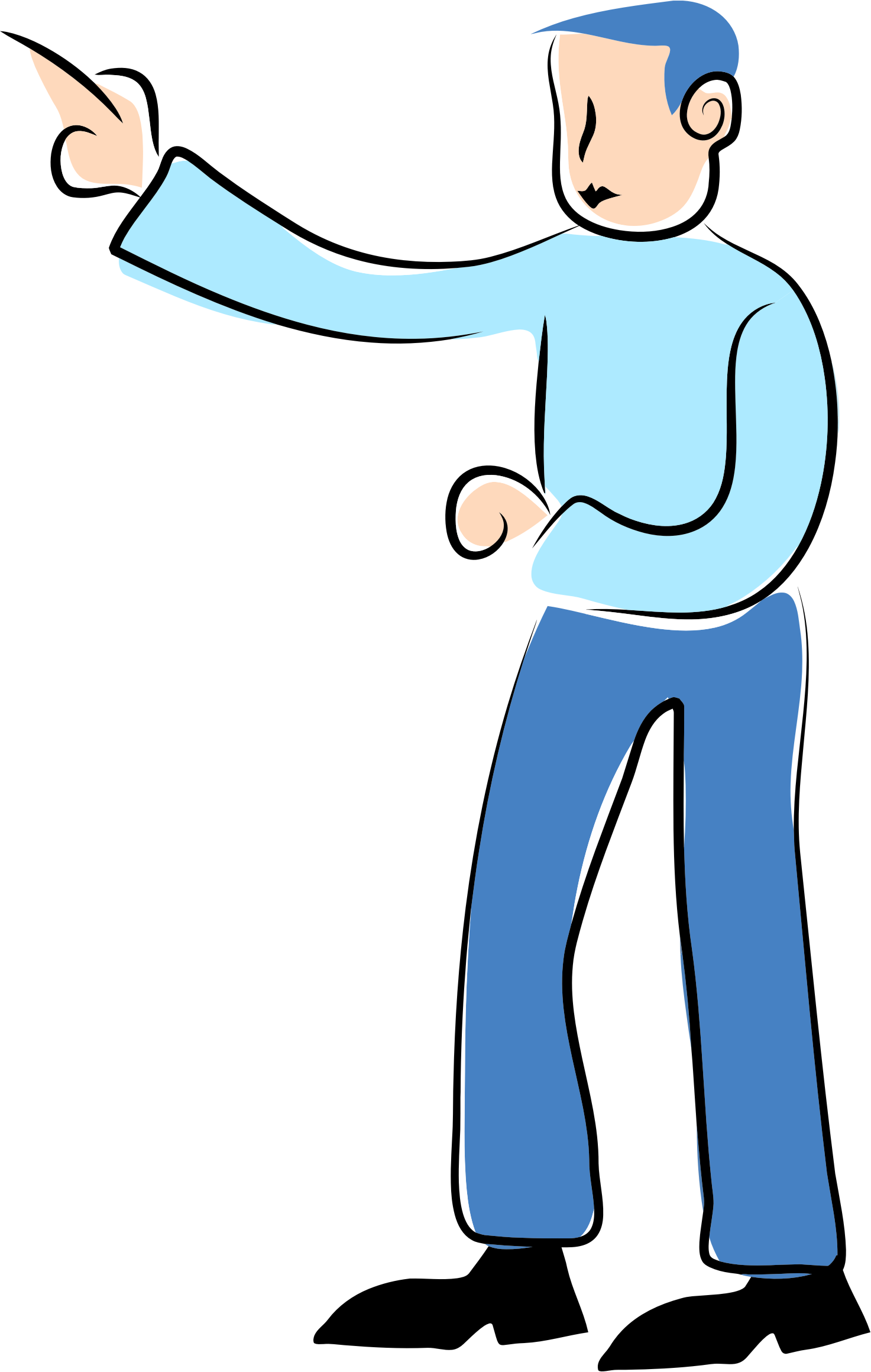 Clipart - Person Pointing Clipart Transparent - (1473x2320) Png Clipart ...