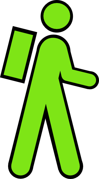 Stick Man Green Clip Art - Stick Figure With Backpack - (330x594) Png ...