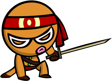 Ninjabread Man By Ekarasz - Gingerbread Man Ninja - (474x336) Png ...