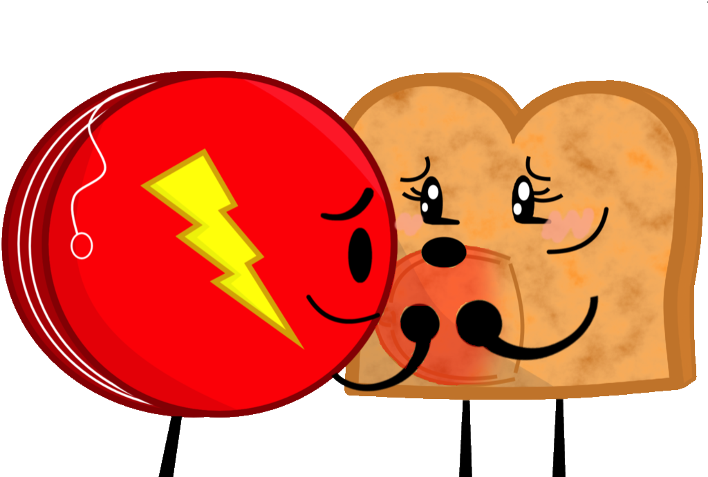Pictures Of Two People Kissing - Toast Bfdi - (1024x691) Png Clipart ...