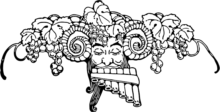 Medium Image - Line Art Pan God - (764x388) Png Clipart Download