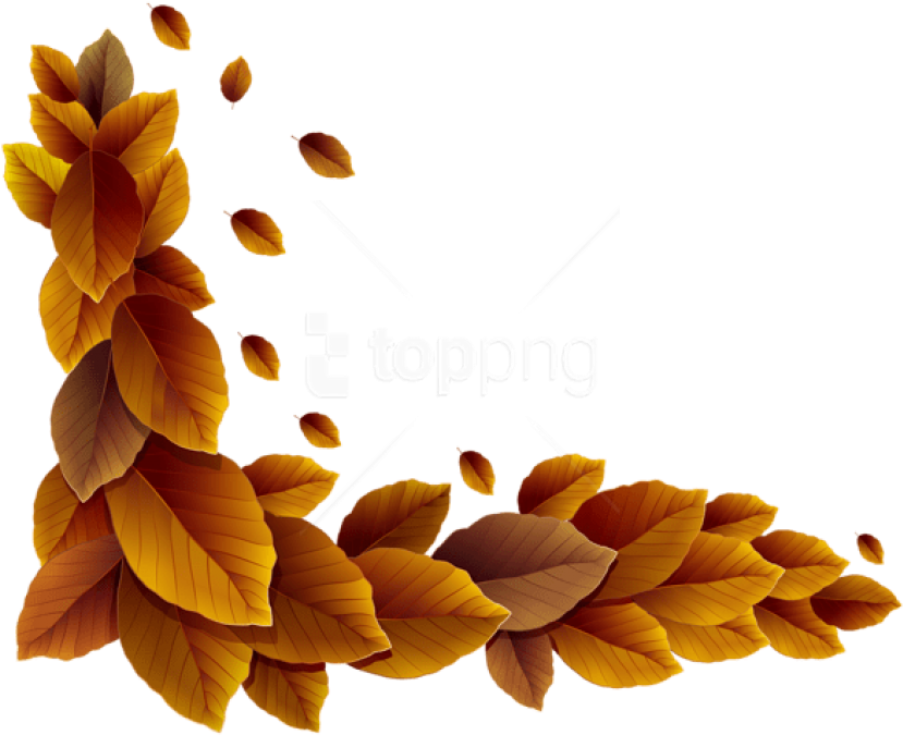 Free Png Download Fall Leaves Corner Decor Clipart - Colorful Corner ...