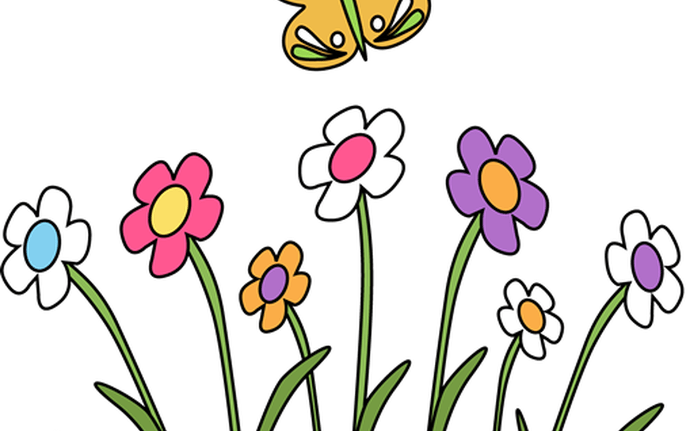 Butterfly And Flowers Clip Art Butterfly And Flowers - Spring Season ...