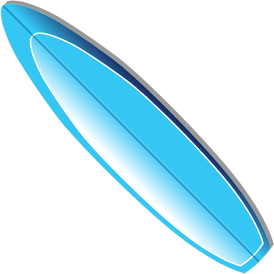 Surfboard Clip Art Transparent - Transparent Background Cartoon ...