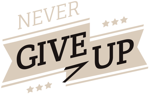Never Give Up Motivational Label - Never Give Up Transparent - (512x512 ...