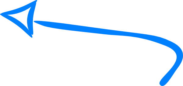 Hand Drawn Arrow Blue - (600x283) Png Clipart Download
