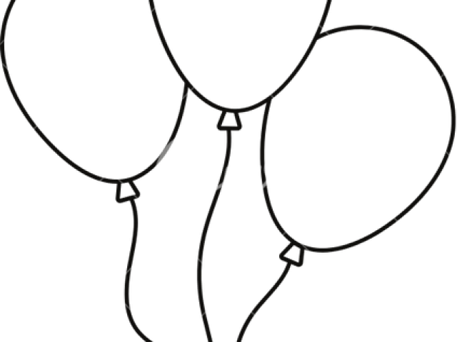 Outline Of Balloon - Full Size PNG Clipart Images Download