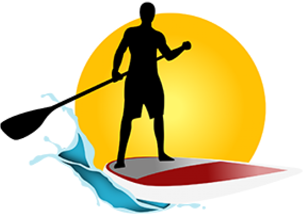Paddle Clipart Sup - Stand Up Paddling Png - (640x480) Png Clipart Download