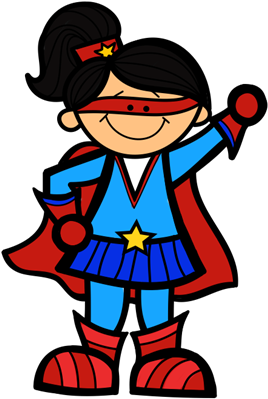 Math Drills - School Superhero - (300x476) Png Clipart Download