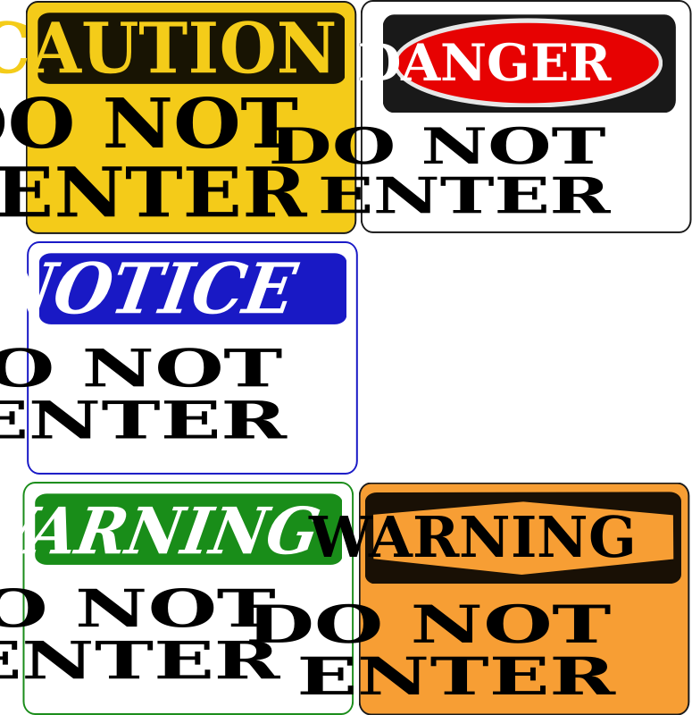 Do Not Enter Signs - Poster - (775x800) Png Clipart Download