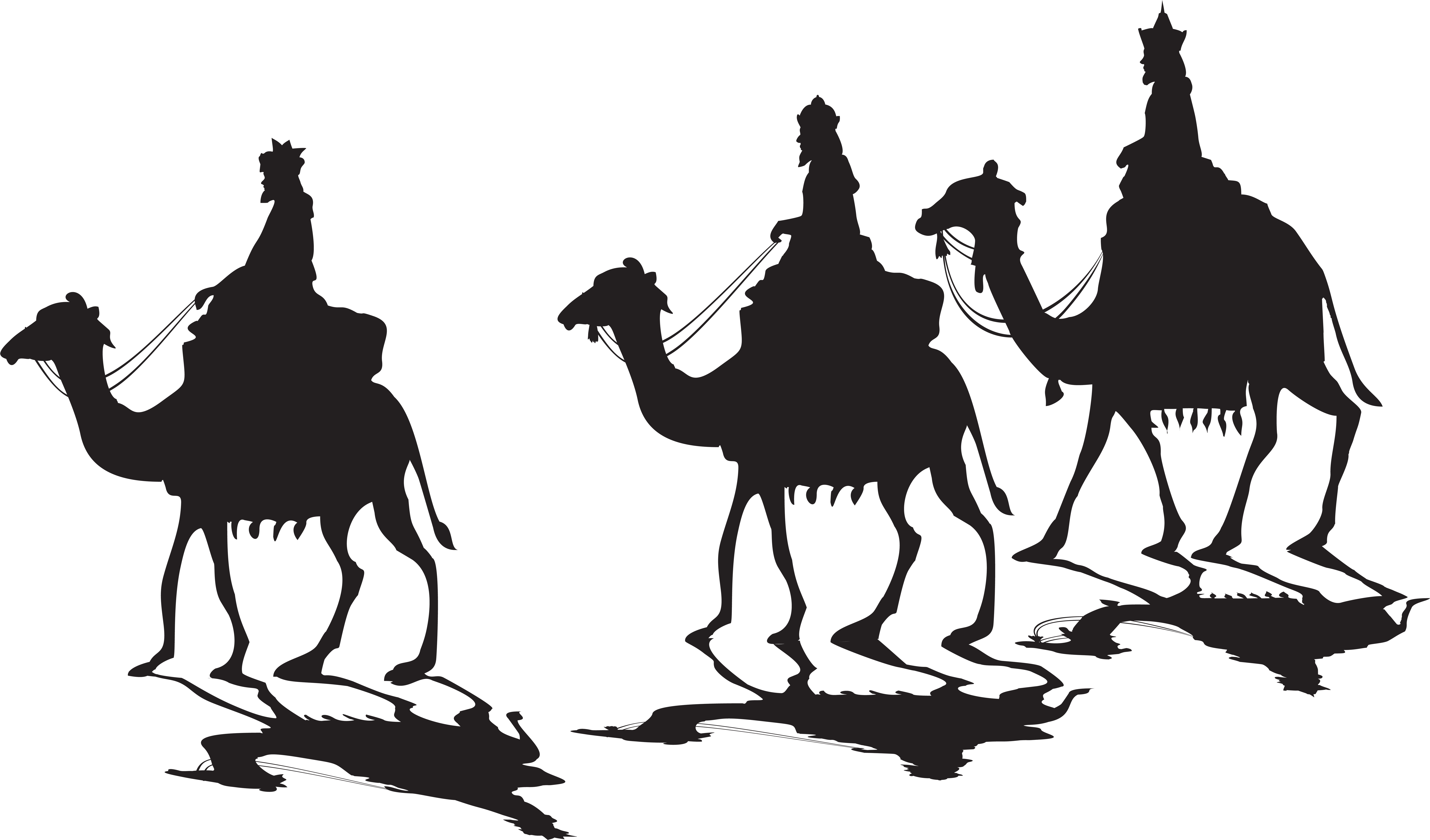 Three Kings Silhouette Png Clip Art - Three Kings Clipart - (8000x4700 ...
