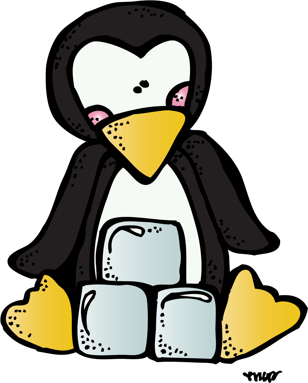 Melonheadz Penguin Cliparts - Melonheadz Winter Clipart - (1293x1600 ...