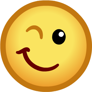 Winking Face - Wink - (407x442) Png Clipart Download