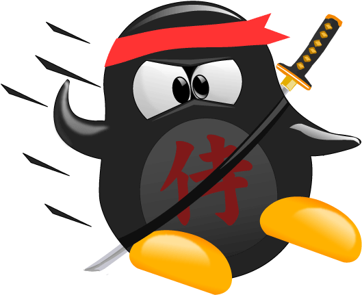 Tux Ninja - Ninja - (595x842) Png Clipart Download