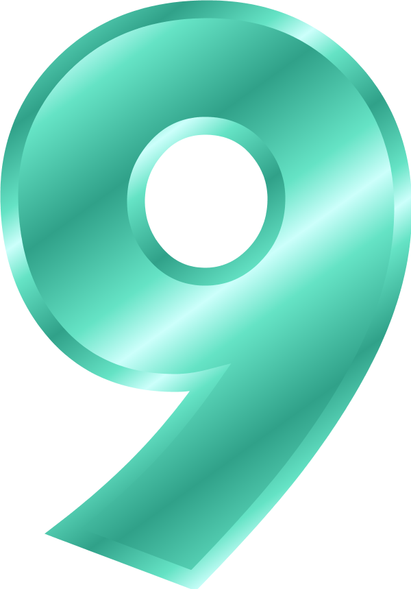 Number 9 Clipart - Number - Full Size PNG Clipart Images Download