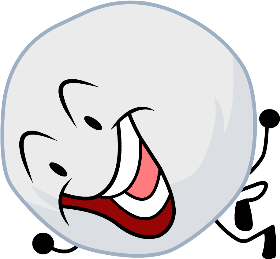 Snowball Wiki Pose - Bfdi Snowball - (1080x1080) Png Clipart Download