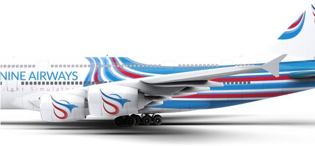 Flying Clipart Air Bus - Boeing 747-400 - (640x480) Png Clipart Download