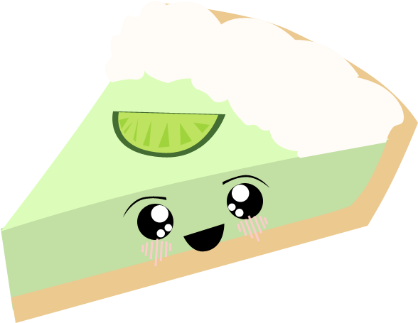 Pie Clipart Kawaii - Animated Key Lime Pie - Full Size PNG Clipart ...