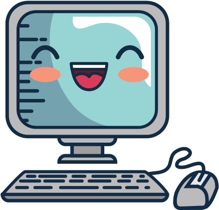 Kawaii Desktop Computer Icon - Kawaii Computer - (550x550) Png Clipart ...