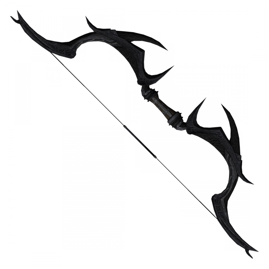 Daedric Bow Skyrim Clipart The Elder Scrolls V - Bow Weapon Png ...