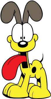 Odie Garfield Cartoon - (480x360) Png Clipart Download