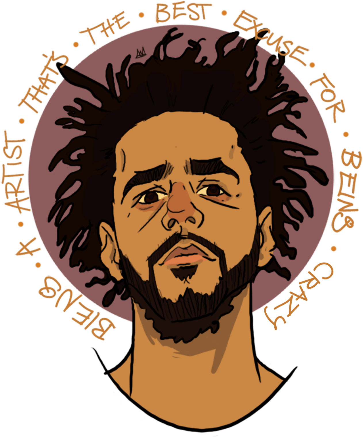Cole J Hip Hop Cartoon Drawings - J Cole Fan Art - (1280x1530) Png ...