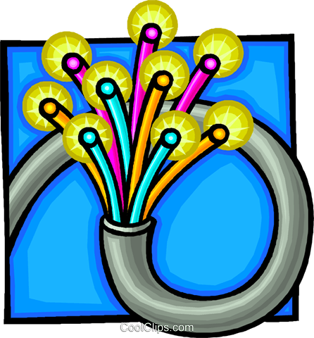 Fibre Optic Cable Royalty Free Vector Clip Art - Fibre Optics Clipart ...
