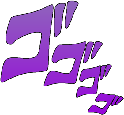 Jojo Menacing Transparent - Jojo's Bizarre Adventure Sound Effect ...
