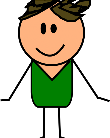Human Clipart Animated - Cartoon Kids Stick Figure - (640x480) Png ...