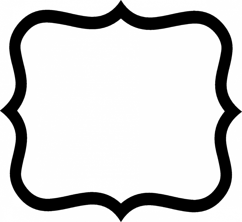 Fancy Sign Cliparts - Black And White Border Shapes - Full Size PNG ...
