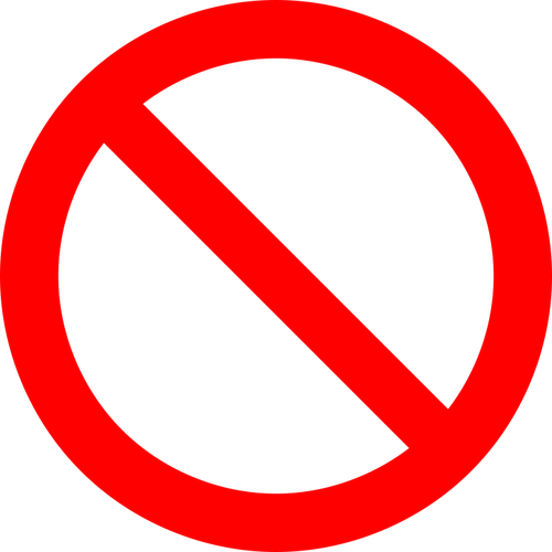 Opt-out Fee - Not Allowed Sign - Full Size PNG Clipart Images Download