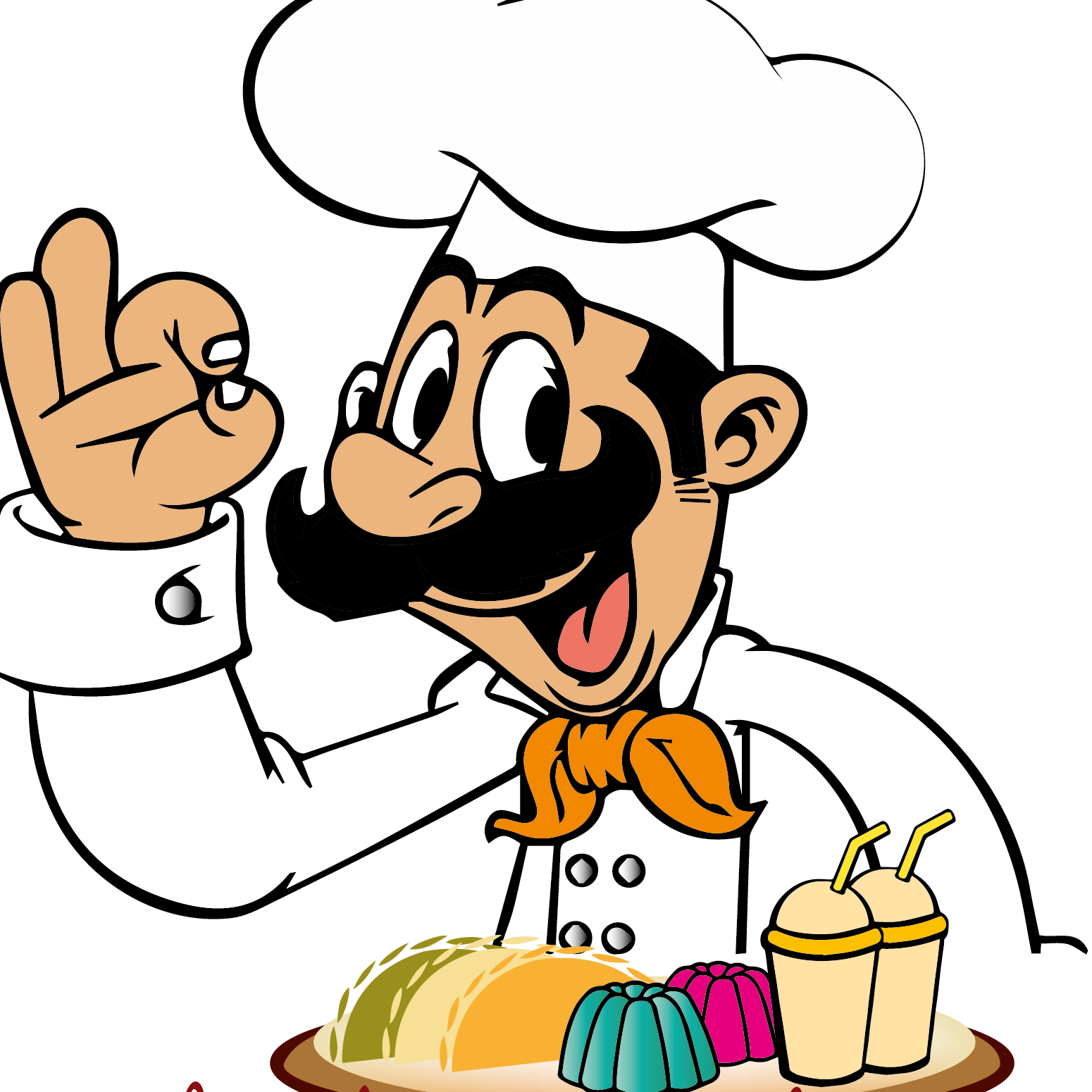Bon Appetit - Cartoon Chef - (1550x1550) Png Clipart Download