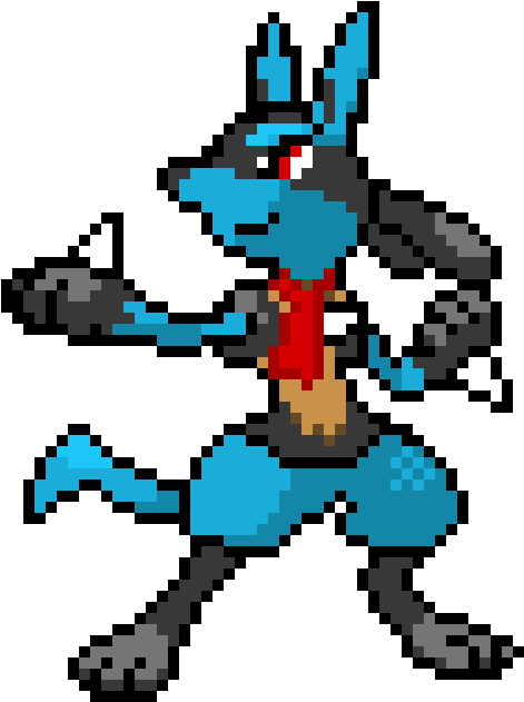 Pixel Art Maker - Pokemon Pixel Art Lucario - (700x740) Png Clipart ...