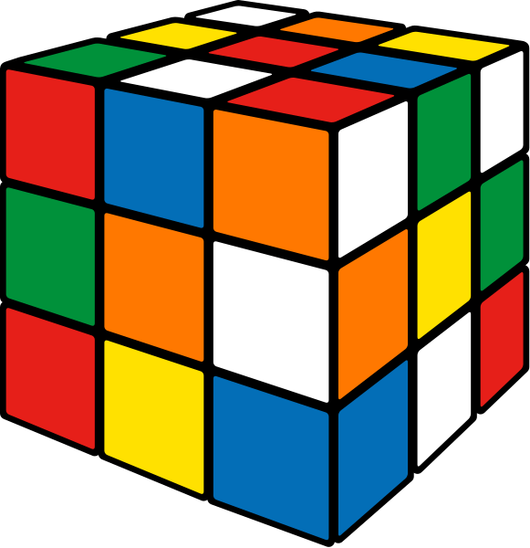 Rubik Free Vector - Rubik Cube Vector Png - (581x600) Png Clipart Download
