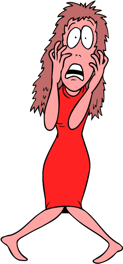 Cartoon People Running Away Scared - (426x900) Png Clipart Download