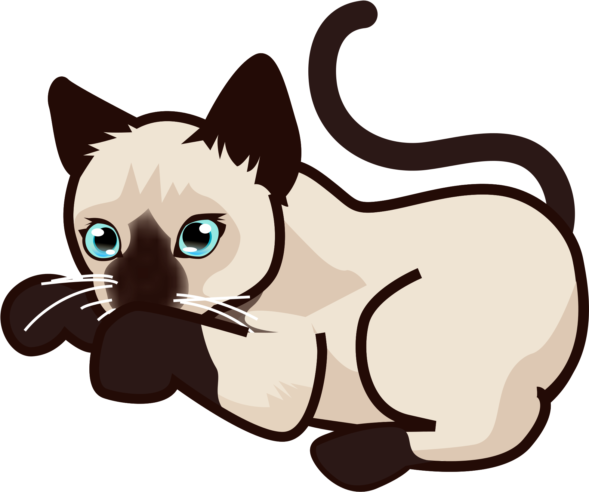 Open - Clip Art Siamese Cat - (2000x2000) Png Clipart Download