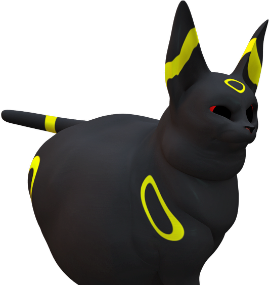 Fat Umbreon - Chubby Umbreon - (585x563) Png Clipart Download
