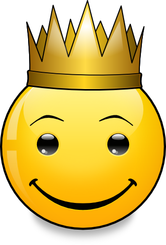 Smiley Clipart King - Emoticon - (337x495) Png Clipart Download