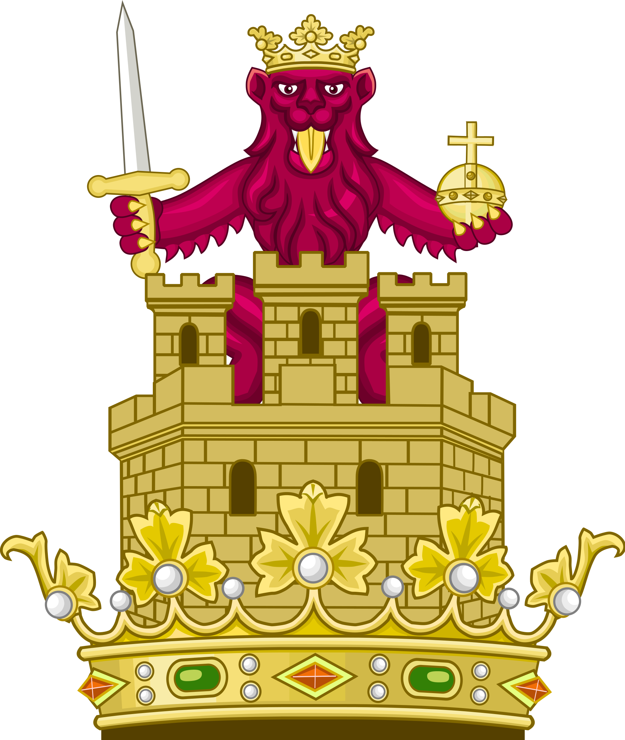 Open - Royal Crown Of Spain - (2000x2367) Png Clipart Download