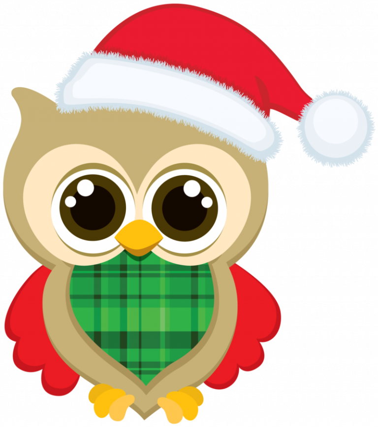 Clipart Christmas Owls Christmas Owl Clip Art Bellas - Cute Owl ...