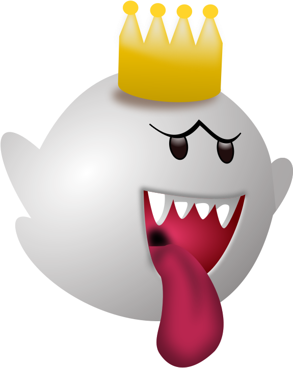 Royal Crown Clip Art - Mario King Boo Gif - (574x800) Png Clipart Download