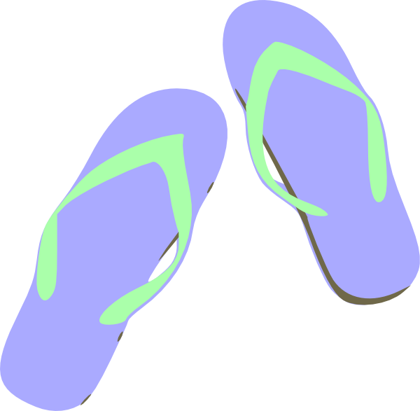 Flip Flops Clip Art - Clip Art Thongs - (600x587) Png Clipart Download