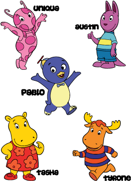 Backyardigans Color Logo Vector - Backyardigans And Their Names - Full ...