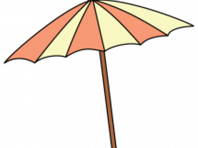 Drawn Umbrella Sun Umbrella - Beach Umbrella Animated - (640x480) Png ...