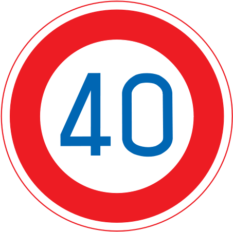 Day 40- June 30th - Japanese Speed Limit Signs - (470x470) Png Clipart ...