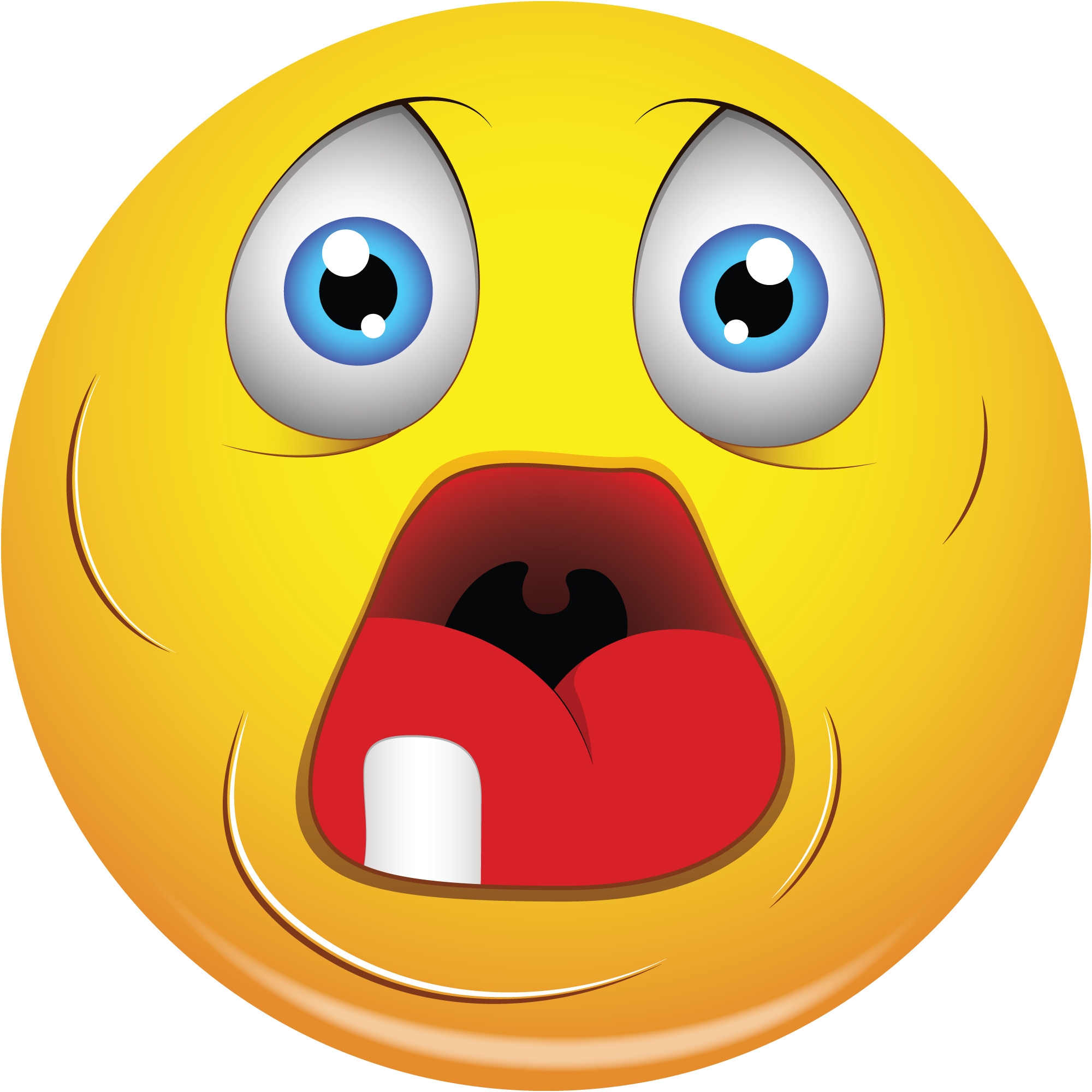 Scared Face Png - Clipart Melodramatic - (2000x2000) Png Clipart Download