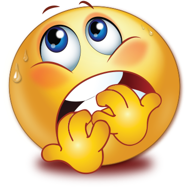 Sweating Frightened Scared Face Smiley Emoji Sticker - Scared Emoji ...