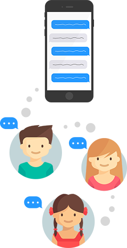 Teens Text Messages - Phone With Text Messages Cartoon - (254x494) Png ...