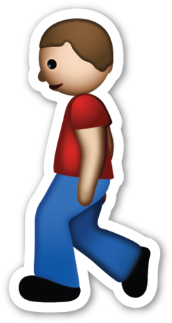 Man Walking Emoji - Full Size PNG Clipart Images Download
