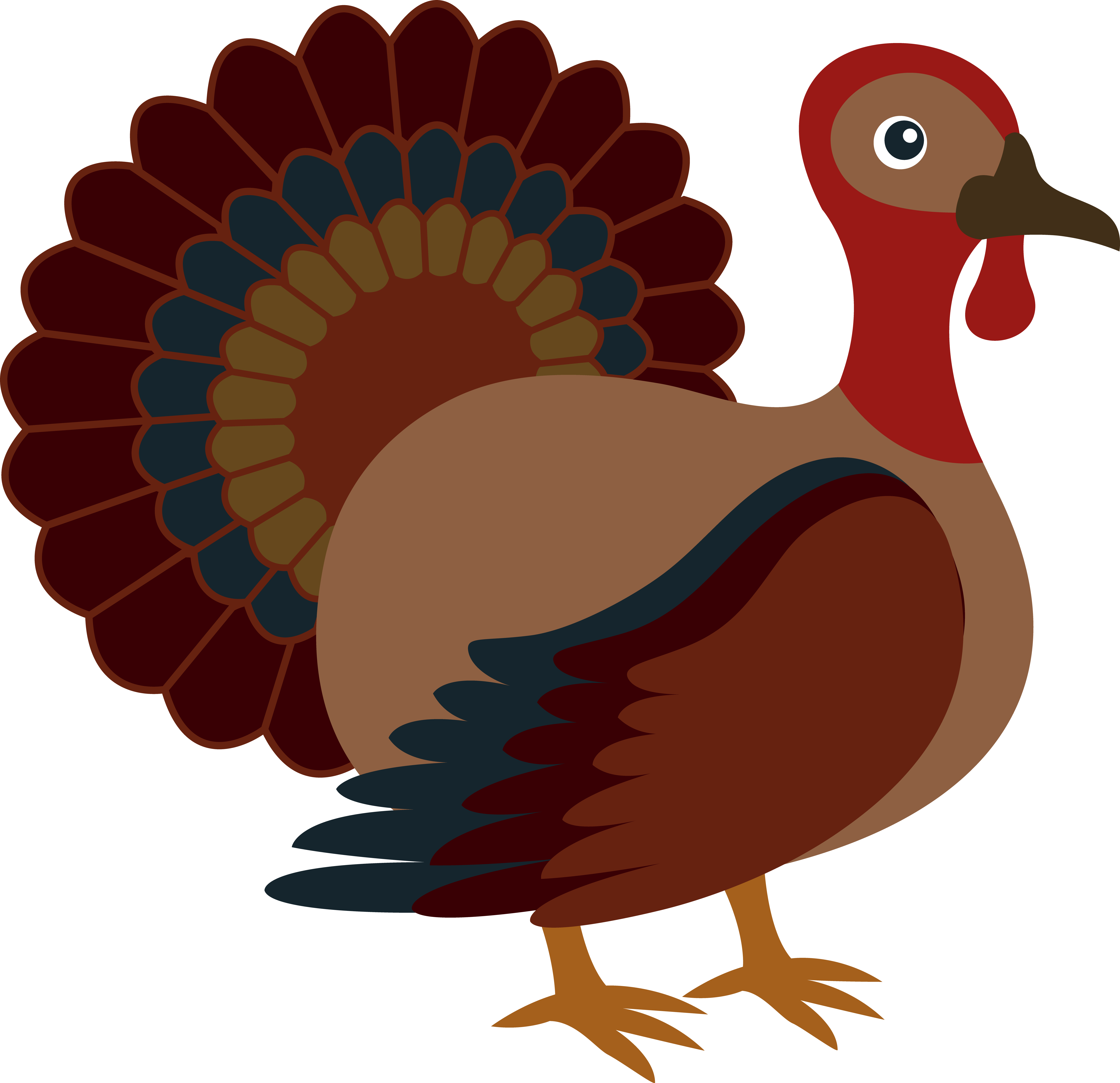 Thanksgiving Clipart Turkey - Turkey - (6322x6116) Png Clipart Download